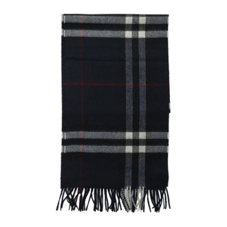 Burberry Schwarzer Cashmere Check Schal - - Accessories - Herren - Schwarzk - ONE SIZE