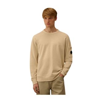 C.P. Company Malfil&egrave; Fleece Lens Crewneck Sweatshirt - - Sweatshirts & Hoodies - Herren - Beige - XL