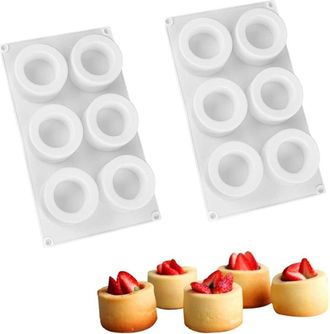 BESTONZON Silikonform F&uuml;r Kuchen Und Pudding 2 St&uuml;ck Flexible Backform F&uuml;r Desserts Mousse Und Schokolade Ideal F&uuml;r Geburtstags- Und Familienfeiern