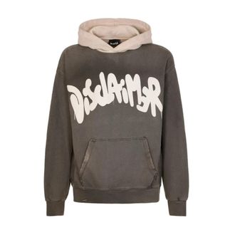 Disclaimer Baumwollhoodie mit Kontrastlogo - - Sweatshirts & Hoodies - Herren - Grau - S
