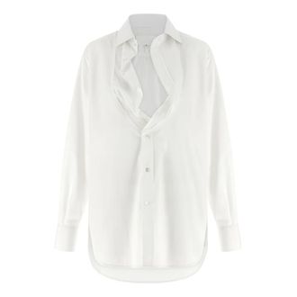 Maison Margiela Cotton Poplin Shirt - - Blouses & Shirts - Damen - Wei&szlig; - XS