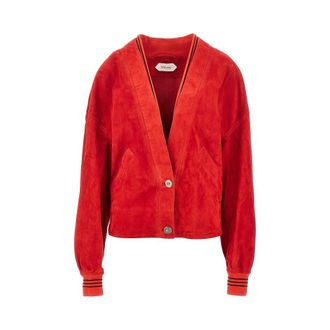 Versace Suede leather cardigan Woman 40