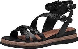 Tamaris Sandales Confortables pour Femme, Noir, 36 EU