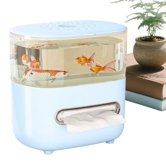 Generico Taschent&uuml;cher | Aquarium mit F&uuml;tterungsloch - Tissue Halter Aquarium Dekoration - f&uuml;r Home Wohnzimmer Schlafzimmer K&uuml;che B&uuml;ro Schreibtisch Tisch