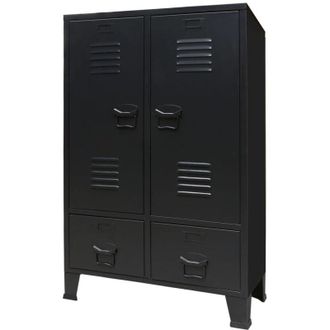 vidaXL Garde-robe m&eacute;tal de style industriel 67x35x107 cm noir Vidaxl