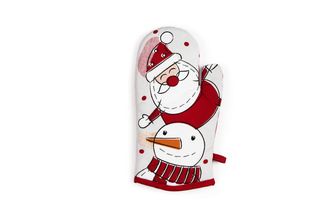 Excelsa Snowman Ofenhandschuh, Baumwolle, Weihnachtsdekoration, 32,5 x 16,5 cm
