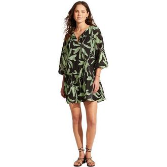 Seafolly Damen Kleid Palm Paradise Tier Dress