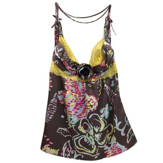 Emanuel Ungaro Silk Rose Camisole Top Size S