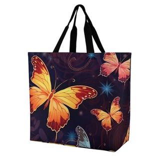 Generic Motif Papillon Sac Fourre-Tout Pliable Sacs De Courses Imperm&eacute;able Sac A Main Femmes Pour Gym Quotidienne Shopping