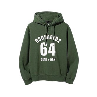 Dsquared2 Kapuzenpullover mit geripptem Saum - - Sweatshirts & Hoodies - Herren - Gr&uuml;n - XS
