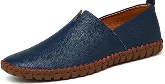 Generic Mocassins for Hommes, d&eacute;tails de Couture en Peau de Vache, Bout Rond, antid&eacute;rapants, Confortables, Flexibles, Talon Plat, Bal de Promo, Marche, &agrave; Enfi