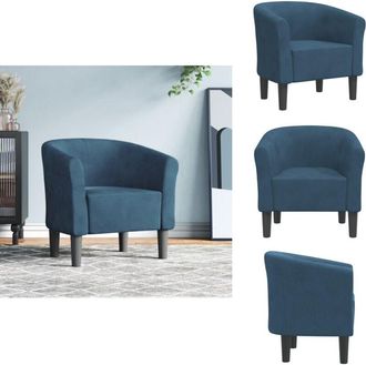 vidaXL Clubsessel Dunkelblau Samt - Clubsessel - Sessel - Schlafzimmersessel - Akzentstuhl