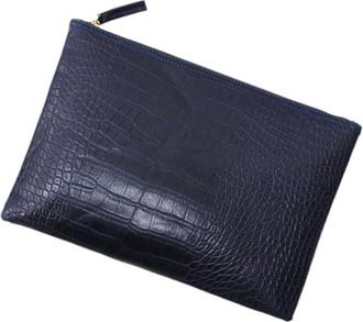 IFUNDOM Pochette Paquet Enveloppe Imprim&eacute; Alligator Bleu En Cuir Synth&eacute;tique Solide, Paquet Pour Femme L&eacute;ger Et Portable, Soir&eacute;e Et Shopping, Format Compact