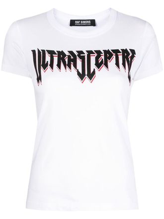 Raf Simons t-shirt en coton à imprimé graphique - Blanc