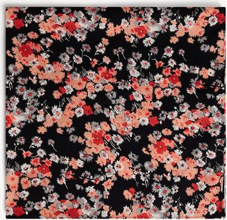 Gerard Darel Carr&eacute; en coton fleuri - GABRIEL - Noir