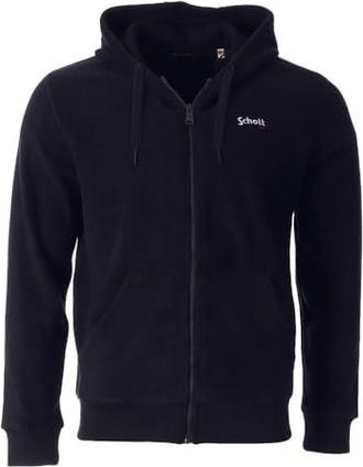 Schott NYC Sweat Zipp&eacute; Marine Homme Schott Hood Marine M