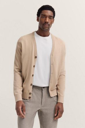 Bugatti Cardigan Modern Fit mit V-Ausschnitt aus Baumwolle-Kaschmir