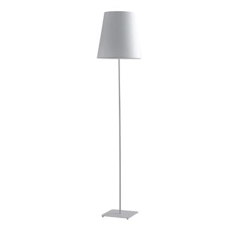 Luce-Ambiente-Design Elvis Floor Lamp in White Metal with Fabric Lampshade 155 Cm