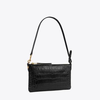 Tory Burch Pochette mit Krokopr&auml;gung