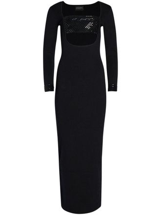 Retrofête robe Raelle à coupe longue - Noir