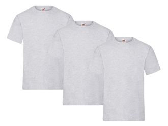 Fruit Of The Loom Fruit of The Loom Herren Heavy T-Shirt 3er Pack, 3 x graue und 1 HL Kaufnotizblock, 3XL