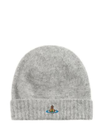 Vivienne Westwood bonnet &agrave; logo Orb brod&eacute; - Gris
