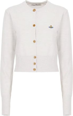 Vivienne Westwood Femme, Pulls, Gris, Taille: 36 FR Virgin Wool Cardigan