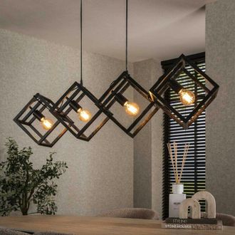 Pier Import Pier Import - Suspension design 4 cubes en m&eacute;tal ralf