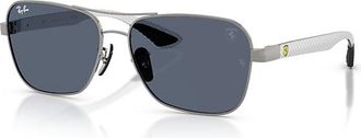 Ray-Ban Rb8336m Scuderia Ferrari Collection Sonnenbrillen Carbon Hell Fassung Grau Glas 58-15
