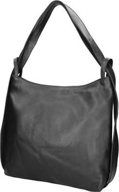 Gave Lux Sac &agrave; bandouli&egrave;re convertible en sac &agrave; dos pour femme en cuir v&eacute;ritable Made in Italy 37x37x9 cm GLX228105323FBG, Noir, Taille unique