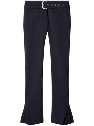 Off-white pantalon &eacute;vas&eacute; &agrave; taille ceintur&eacute;e - Bleu