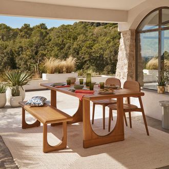 La Redoute Interieurs Table De Jardin En Acacia Massif 6 &Agrave; 8 Couverts Douve
