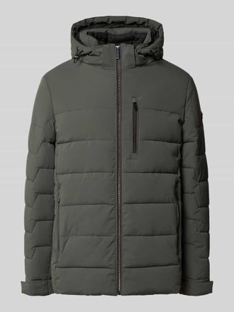 Bugatti Steppjacke mit Kapuze und Reißverschlusstaschen