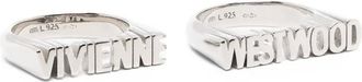Vivienne Westwood Ring mit Logo - Silber