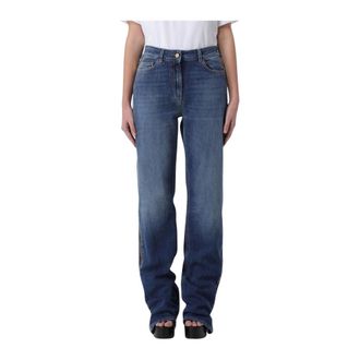 Elisabetta Franchi Femme, Jeans, Bleu, Taille: W28 Jean Jambe Droite Bleu