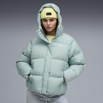 Puma Doudoune matelass&eacute;e &agrave; capuche Femme, V&ecirc;tements, Vert, XL