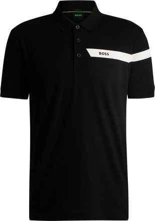BOSS Herren Paddy IN Sportives Paddy Poloshirt aus Baumwoll-Mix mit Piqué-Struktur Schwarz001 XXXL