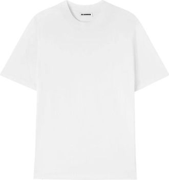 Jil Sander Homme, Tops, Blanc, Taille: XL T-shirt en jersey de coton blanc
