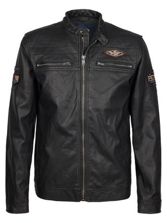 Petrol Industries PU Bikerjacke Seafront Herren - Schwarz