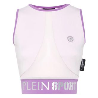 Plein Sport Crop Top - - Sport - Damen - Wei&szlig; - XL