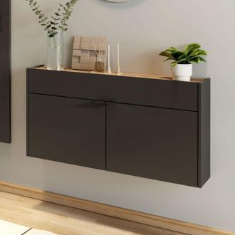 M&S Collection M&s - Meuble à chaussures suspendu 110x22x57 cm anthracite - amky