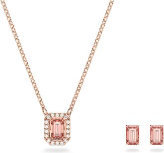 Swarovski Millenia Set, Ros&eacute; Vergoldete Halskette und Ohrringe mit Strahlenden Swarovski Kristallen