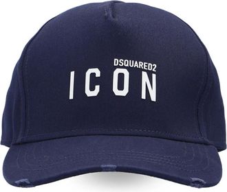 Dsquared2 Homme, Accessoires, Bleu, Taille: ONE Size Icon Logo Baseball Cap