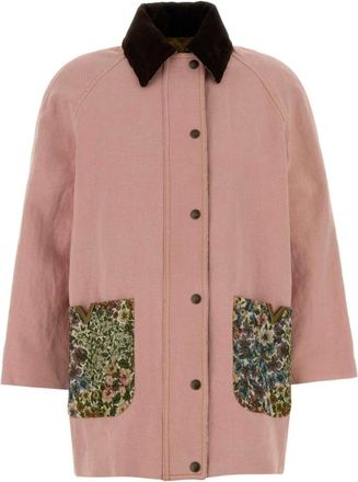 Valentino Garavani Femme, Manteaux, Rose, Taille: 36 FR V Gold Denim Peacoat