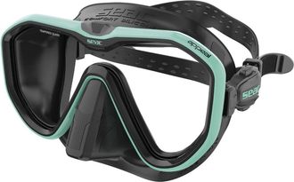 Seac Seac Unisex-Adult Appeal Italien hergestellte Einglas-Tauchmaske mit Einer 3D-Schnalle direkt am Maskenkörper, schwarz/klar blau, Standard