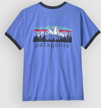Patagonia Fitz Roy Foothills Ringer T-Shirt diver blue