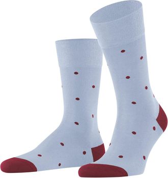 Falke Herren Socken Dot M So Baumwolle gemustert 1 Paar, Blau Light Blue 6594, 43-46
