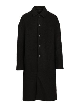 Rick Owens Langer Mantel - Schwarz