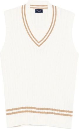 Drumohr Homme, Pulls, Blanc, Taille: 2XL Sleeveless Tricots