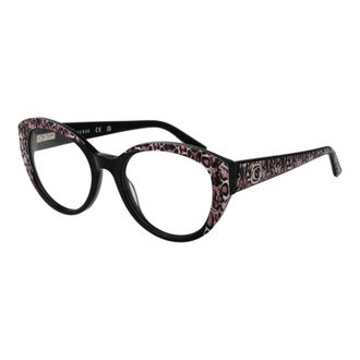 Guess Femme, Accessoires, Noir, Taille: ONE Size Montures Optiques Noires pour Femmes Style Rond